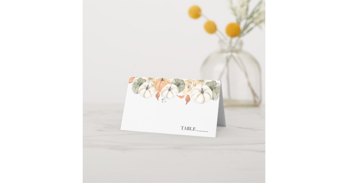 Rustic Autumn Name Place Cards | Zazzle