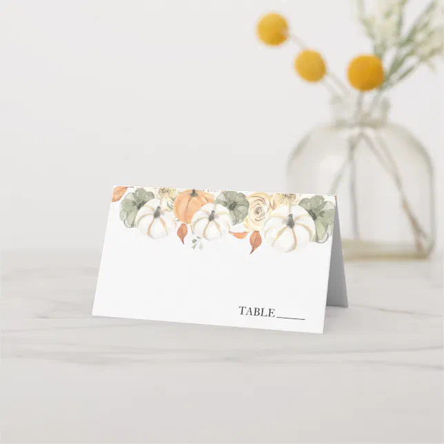 Rustic Autumn Name Place Cards | Zazzle