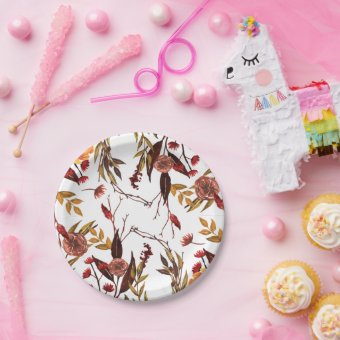 Rustic Autumn Paper Plates | Zazzle