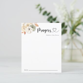 Rustic Autumn Prayers for Baby Card | Zazzle