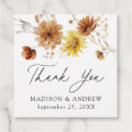 Rustic Autumn Sunflowers and Wildflowers Wedding Favor Tags | Zazzle