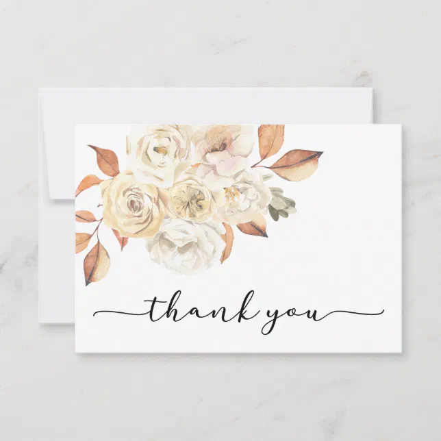 Rustic Autumn Thank You Card | Zazzle