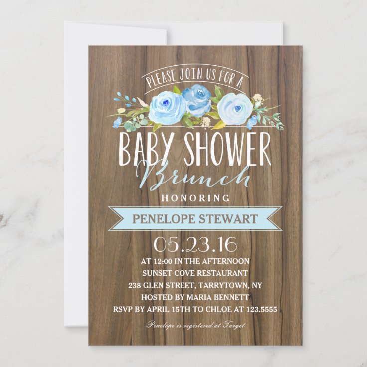 Rustic Baby Shower | Baby Shower Invitation | Zazzle