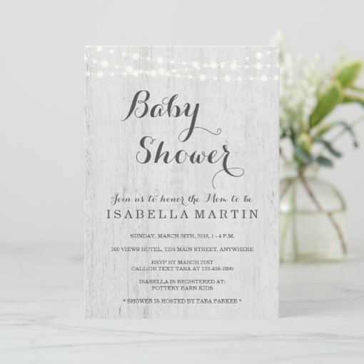 Rustic Baby Shower Invitation | Zazzle