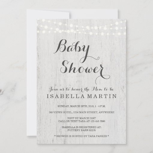 Rustic Baby Shower Invitation | Zazzle