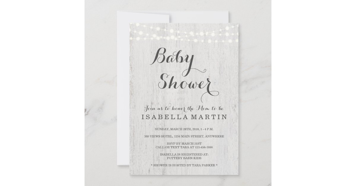 Rustic Baby Shower Invitation | Zazzle