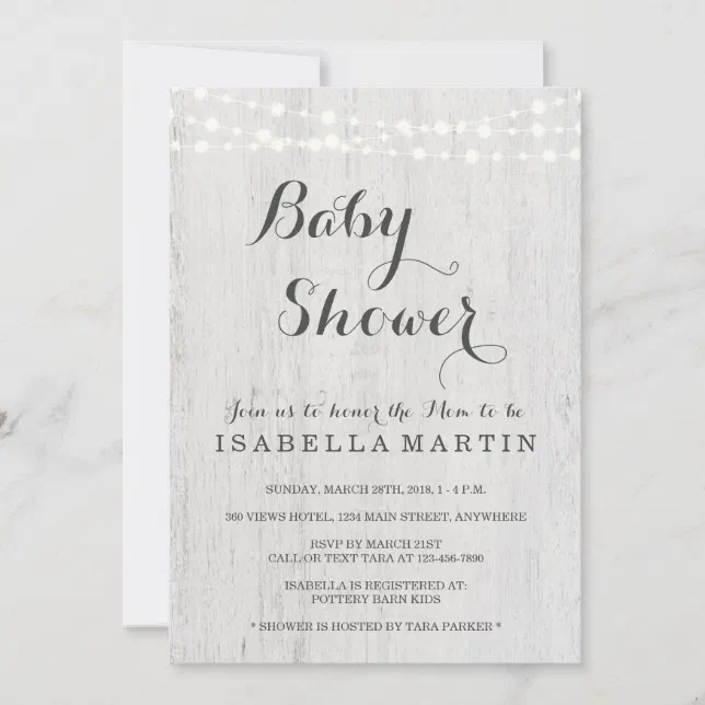 Rustic Baby Shower Invitation | Zazzle
