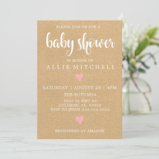 Rustic Baby Shower Invitation | Zazzle