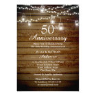 Rustic Wood 50th Surprise Wedding Anniversary Invitation | Zazzle.com
