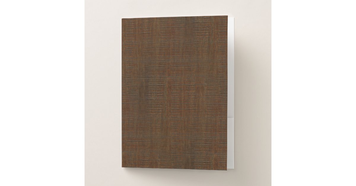 Rustic Bamboo Wood Grain Texture Look Pocket Folder | Zazzle