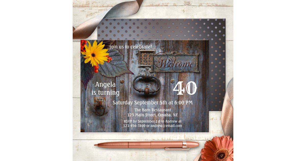 Rustic Barn Autumn Birthday Party Invitation | Zazzle