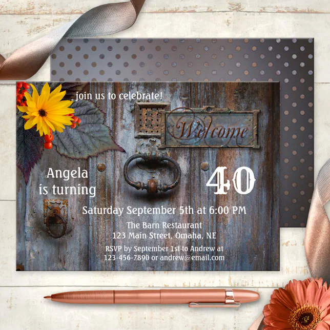 Rustic Barn Autumn Birthday Party Invitation | Zazzle