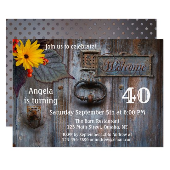 Rustic Barn Autumn Birthday Party Invitation | Zazzle.com