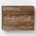 Rustic Barn Cards and Gifts Wedding Reception Wooden Box Sign | Zazzle