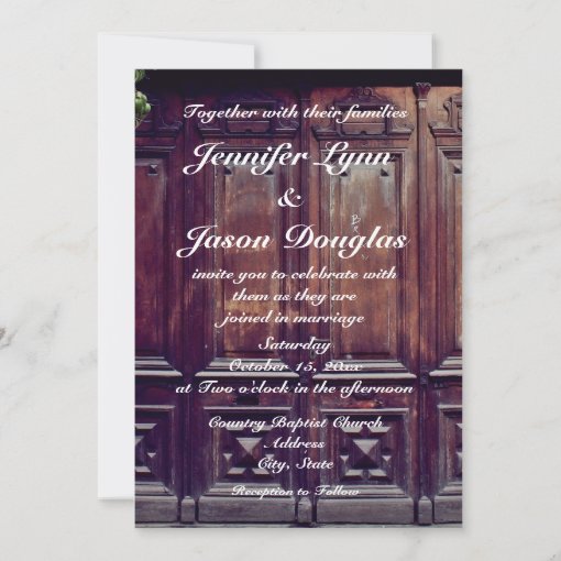 Rustic Barn Door Country Wedding Invitations | Zazzle