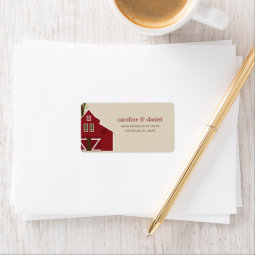 Rustic Barn Wedding Address Labels | Zazzle