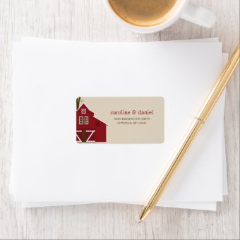 Rustic Barn Wedding Address Labels | Zazzle