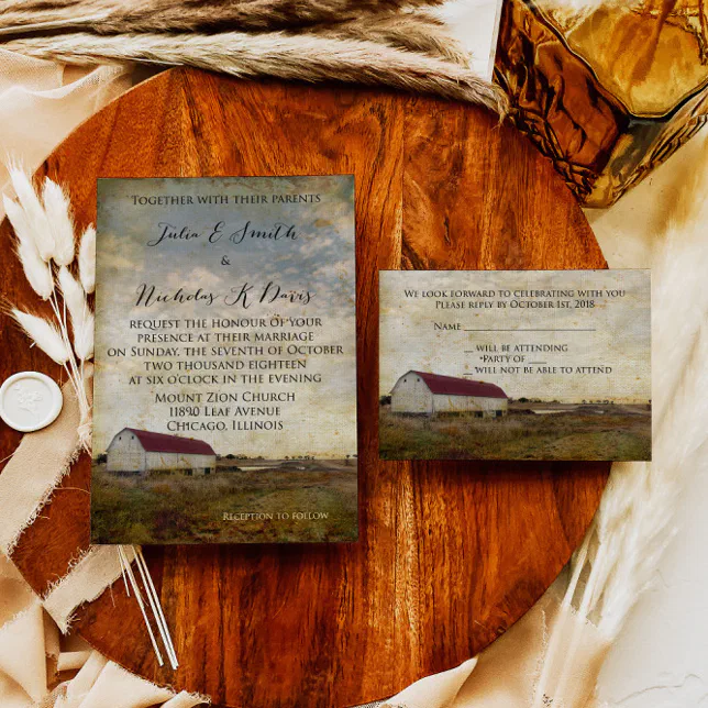 Rustic Barn Wedding Invitation | Zazzle