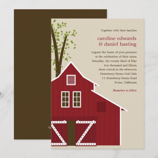 Rustic Barn Wedding Invitation | Zazzle
