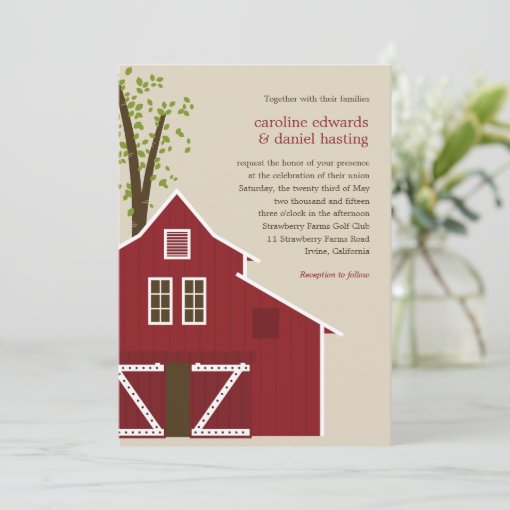 Rustic Barn Wedding Invitation | Zazzle
