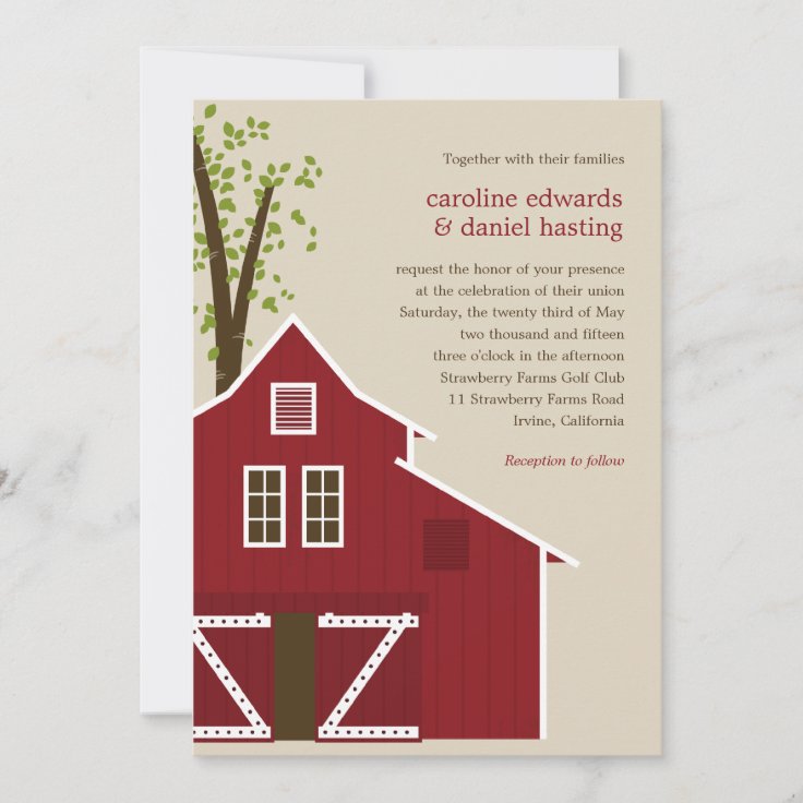 Rustic Barn Wedding Invitation | Zazzle