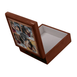 Rustic Barn Wood 4 Pictures Family Photo Collage Gift Box | Zazzle