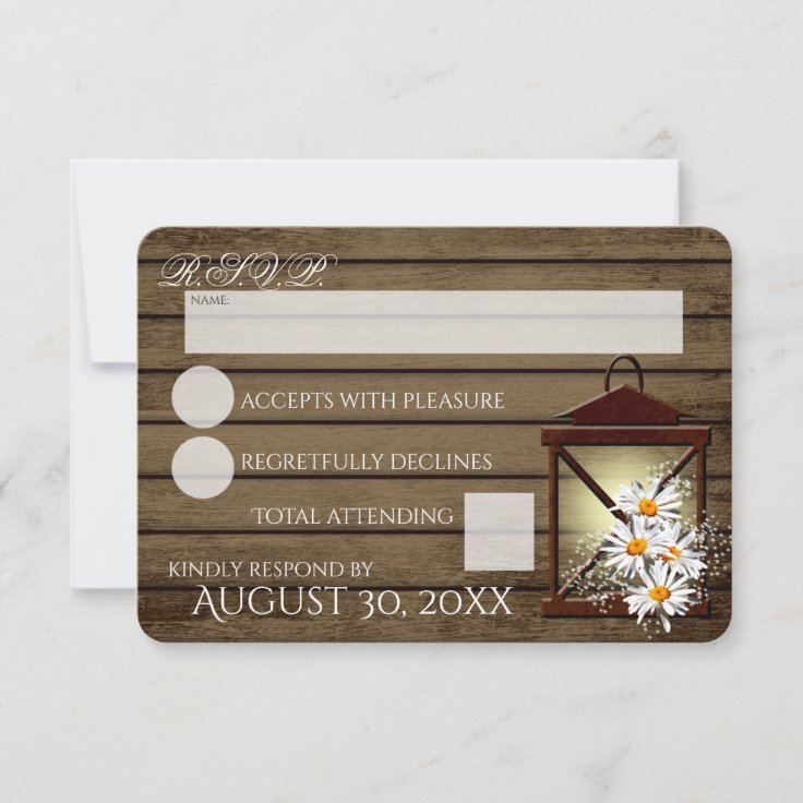 Rustic Barn Wood and Lantern Response | Zazzle