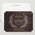 Rustic Barn Wood Boho Floral Country Save The Date | Zazzle