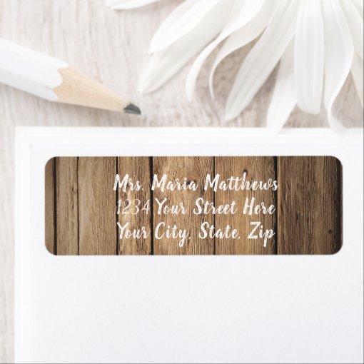 Rustic Barn Wood Country Address Mailing Labels | Zazzle