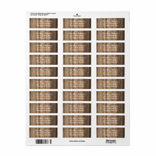 Rustic Barn Wood Country Address Mailing Labels | Zazzle