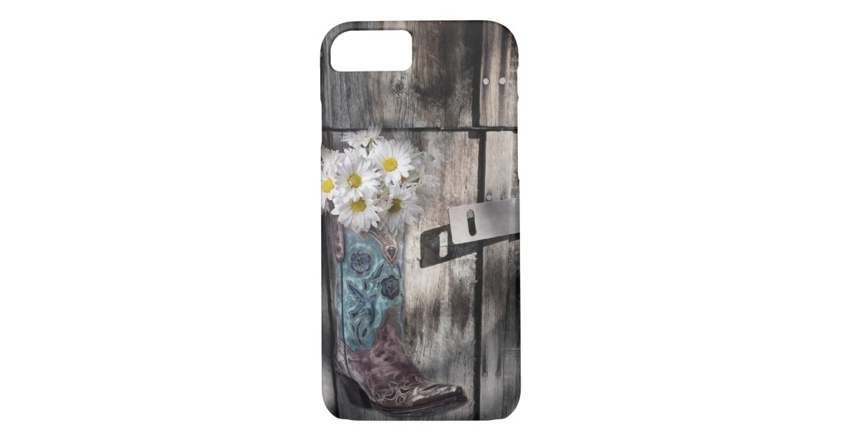 rustic barn wood cowboy boots western country Case-Mate iPhone case ...