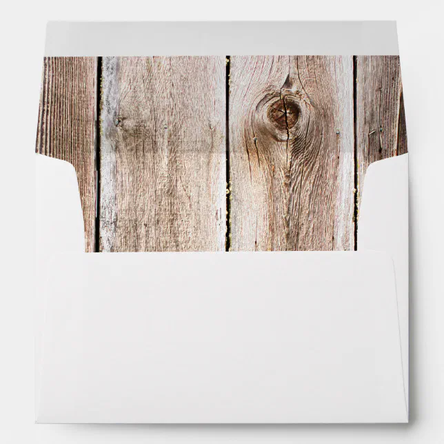 Rustic Barn Wood Envelope | Zazzle