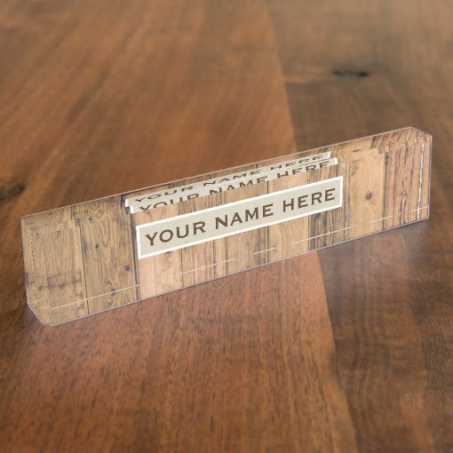 Rustic Barn Wood & Kraft Personalized Name Plate | Zazzle