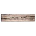 Rustic barn wood look desk name plate | Zazzle