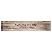 Rustic barn wood look desk name plate | Zazzle