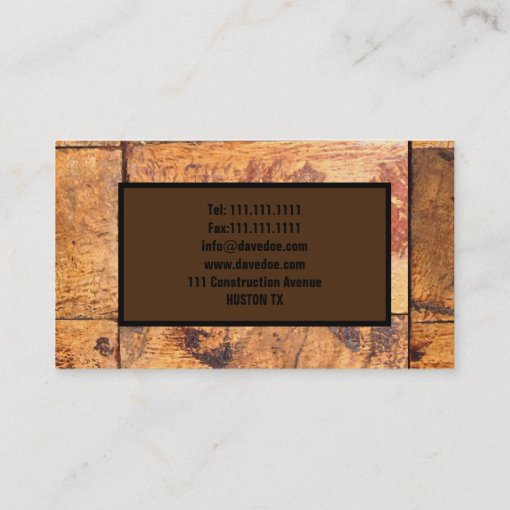 rustic Barn wood lumber Construction Carpentry Business Card | Zazzle