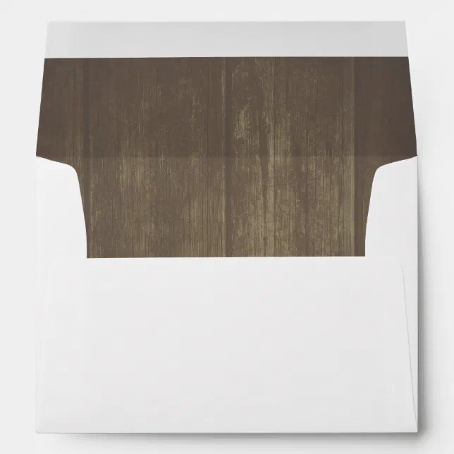 Rustic Barn Wood Old Aged Wedding Envelope | Zazzle