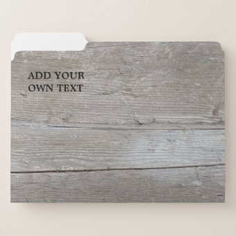 Rustic barn wood personalized file folder | Zazzle