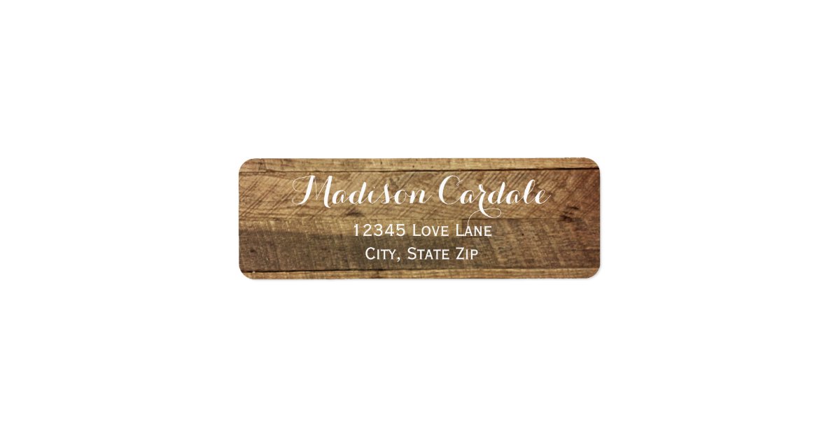 Rustic Barn Wood Return Address Labels | Zazzle