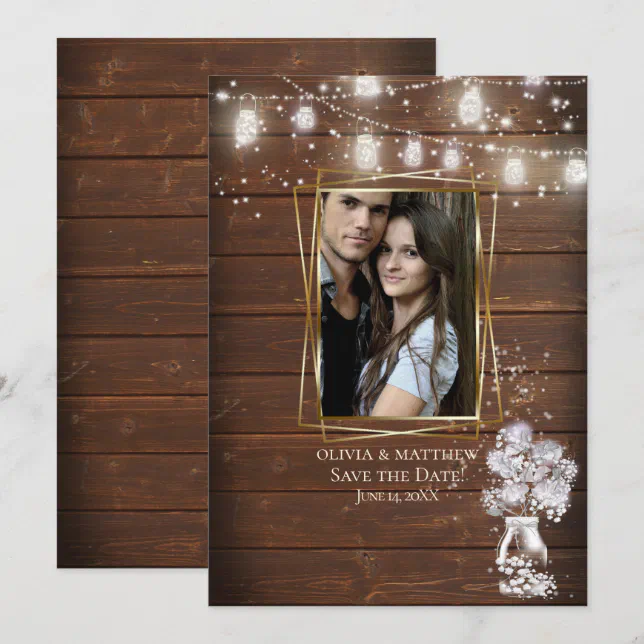Rustic Barn Wood Save the Date Invitation | Zazzle
