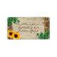 Rustic Barn Wood Sunflower Label | Zazzle