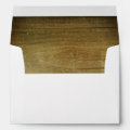 Rustic Barn Wood Texture and Vintage Lace Wedding Envelope | Zazzle