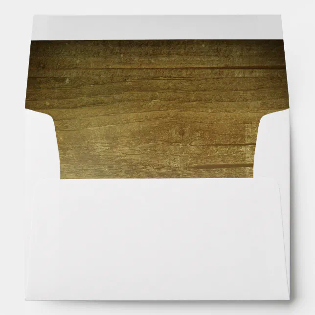 Rustic Barn Wood Texture Wedding Envelope | Zazzle