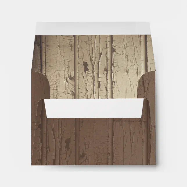 rustic barn wood wedding envelopes for RSVP | Zazzle