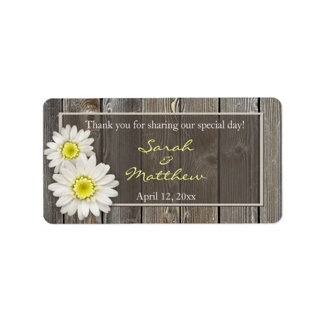 Rustic Barn Wood Wedding Favor Labels | Zazzle