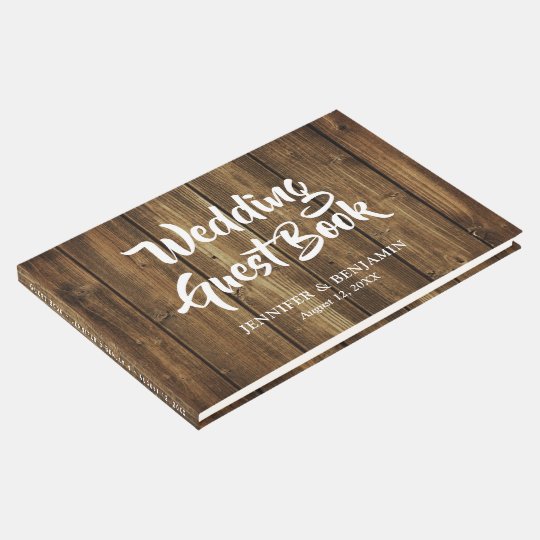 Rustic Barn Wood Wedding Guest Book | Zazzle.com