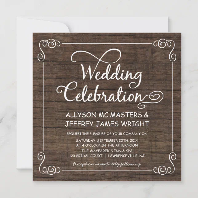 Rustic Barn Wood Wedding Invitations | Zazzle