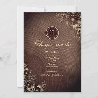Rustic Barn Wood Wedding Reception Invitation | Zazzle