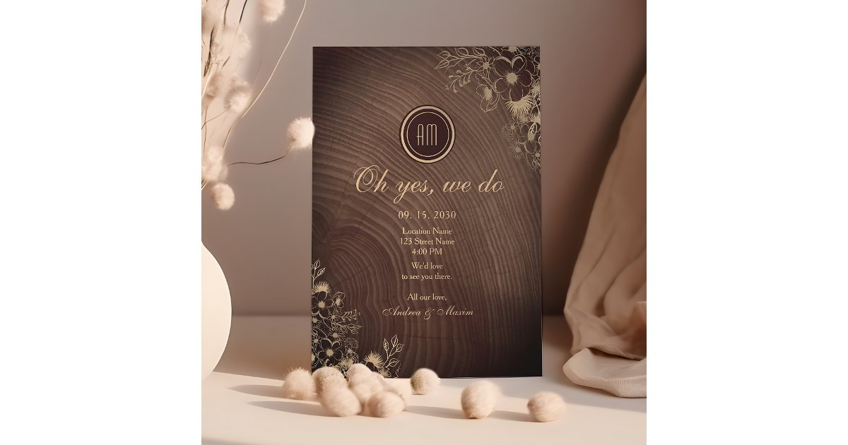 Rustic Barn Wood Wedding Reception Invitation | Zazzle