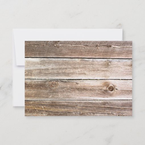 Rustic Barn Wood Wedding RSVP Response Card | Zazzle